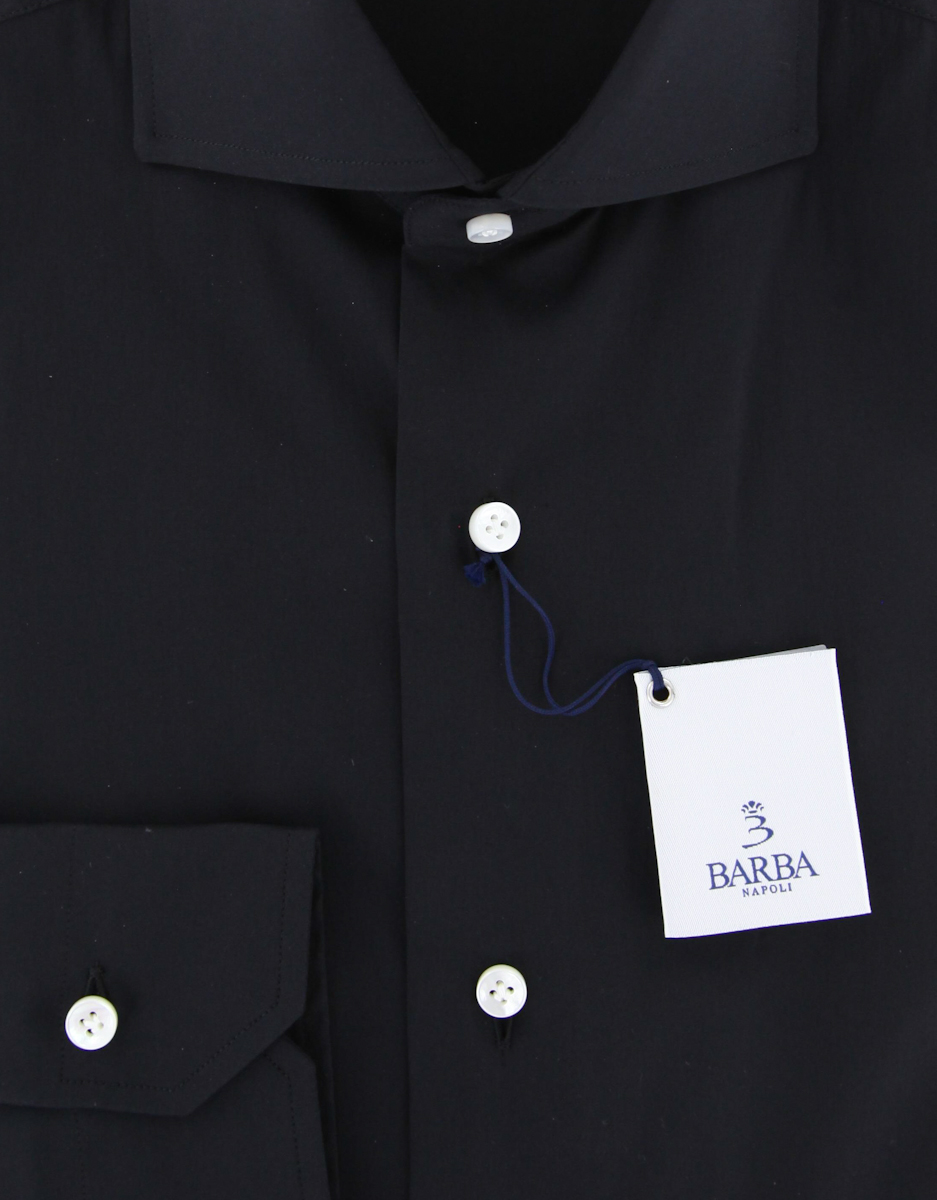 Barba Napoli Black Solid Shirt - Extra Slim - (BN-U05216-U13T) | eBay
