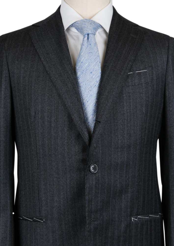 Borrelli Charcoal Gray Wool Striped Suit - 36/46 - (201803088) | eBay